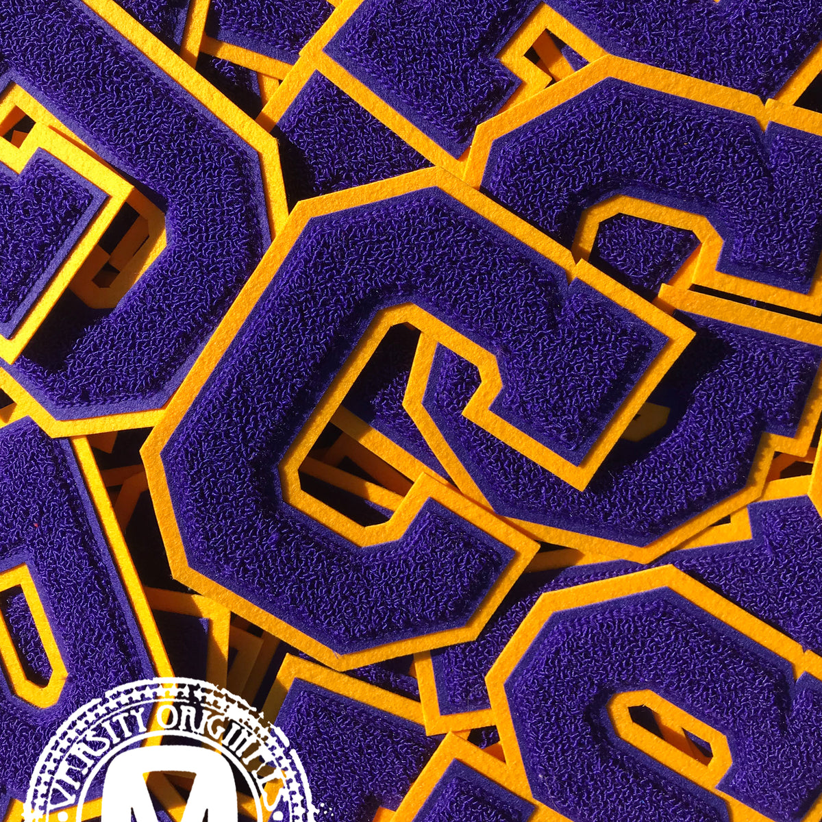 Purple/Gold 6" Chenille Varsity Letter Patches – Varsity Originals