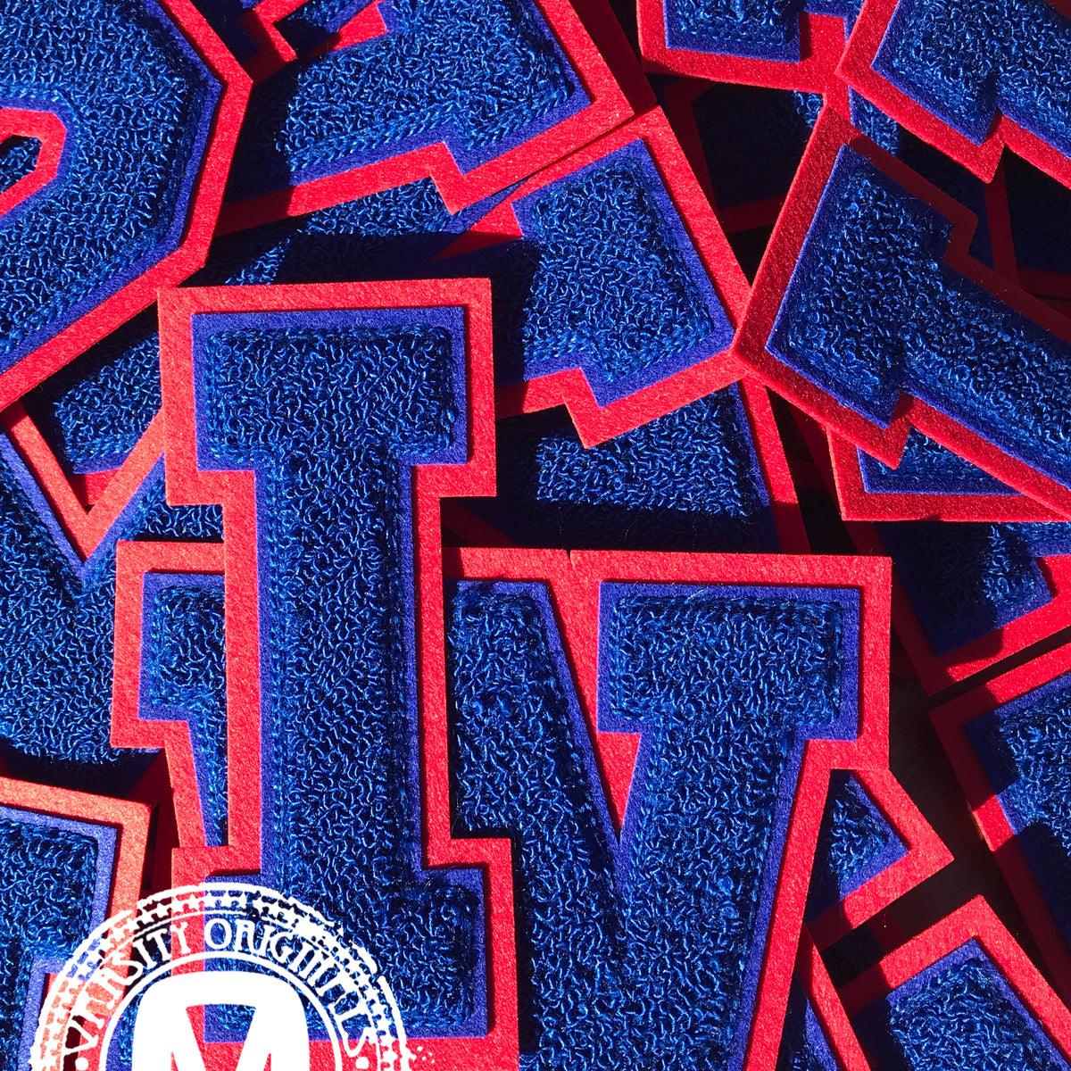Royal/Red 6" Chenille Varsity Letter Patches – Varsity Originals
